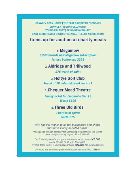 Spring Charity Feast 2025 | East Grinstead Foodbank